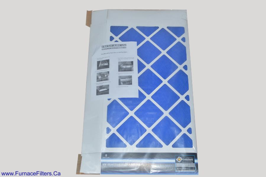 Goldshield 16x25 LS TUV-RFM-4 FreshAire UV Reactive Filter Media 16x25 ...